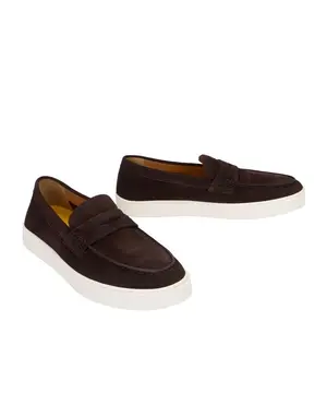 DOUCAL'S Suede Penny Loafers - Black