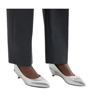 JIL SANDER Slingback Wedge Pumps - Grey