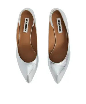 JIL SANDER Slingback Wedge Pumps - Grey
