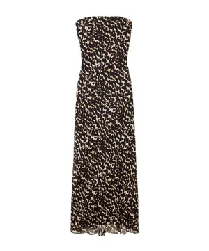 Staud Cassie Strapless Printed Maxi Dress