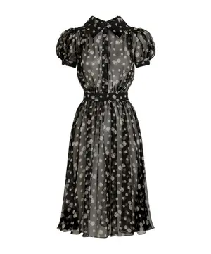 Dolce & Gabbana Floral Print Chiffon Dress