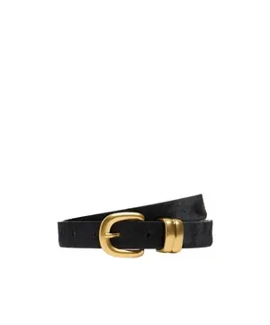 BY MALENE BIRGER Zoilo Ponyhair Belt - Black