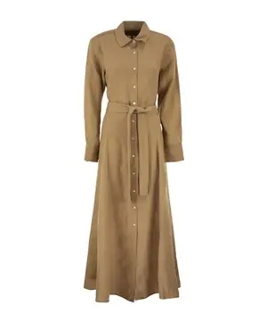 Polo Ralph Lauren Belted Long Shirt Dress - No