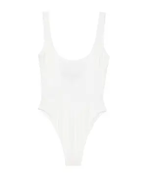 Oseree Crystal Motif One-piece Swimsuit - White