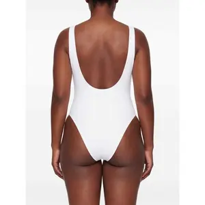 Oseree Crystal Motif One-piece Swimsuit - White