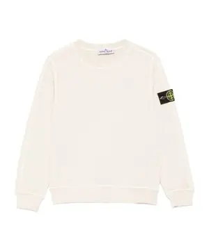 Stone Island Long Sleeve Crewneck Sweatshirt - White