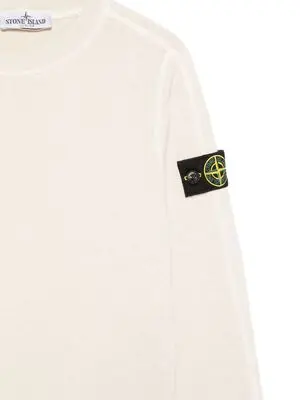 Stone Island Long Sleeve Crewneck Sweatshirt - White