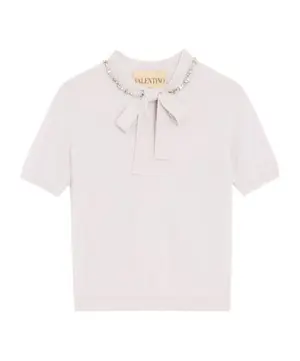Valentino Garavani Embellished Short-sleeved Jumper - No