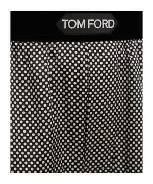 TOM FORD Graphic Print Silk Pajama Pants - Black