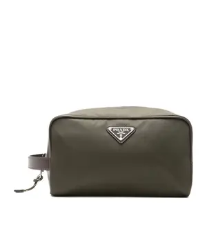 Prada Zippered Clutch - Camouflage Green