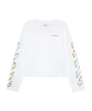 Off-White Diag Glowing Flower Long Sleeve T-shirt