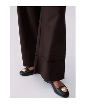 Liu Jo Pleated Wide-leg Poplin Trousers