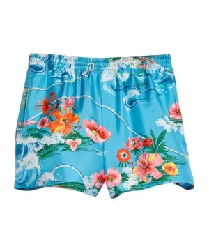 Gucci Floral Print Elastic Waist Shorts - Green