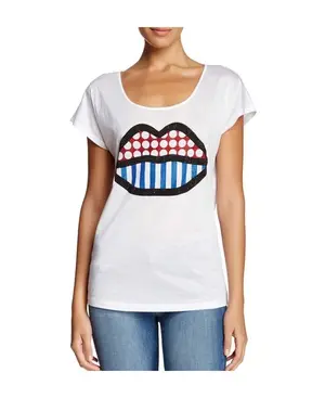 Moschino Sequined Lips T-shirt