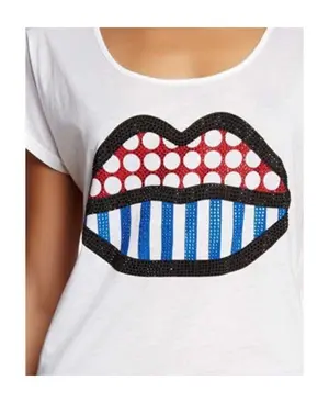 Moschino Sequined Lips T-shirt