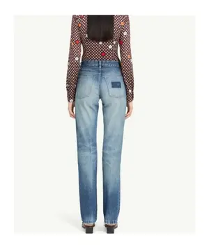 MAISON MARGIELA Straight Leg Jeans With Distressing