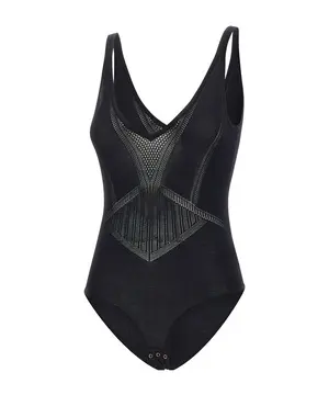 Elisabetta Franchi Openwork Knit Bodysuit