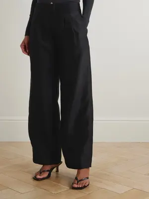 Staud Pleated Wide-leg Trousers