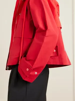 Staud Alta Hooded Jacket - Red