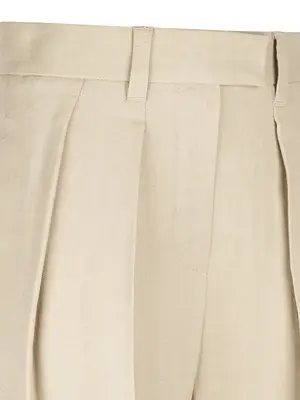 Brunello Cucinelli Pleated Wide-leg Trousers - Nude