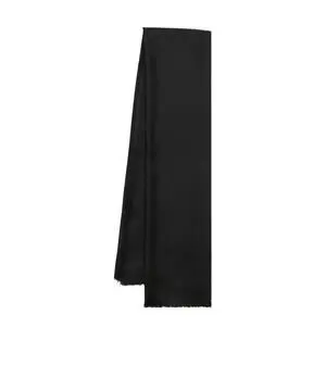 FERRAGAMO Logo Tassel Scarf - Black