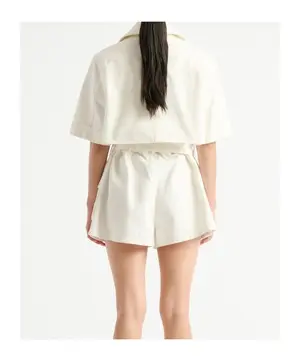 Balmain Belted Denim Playsuit