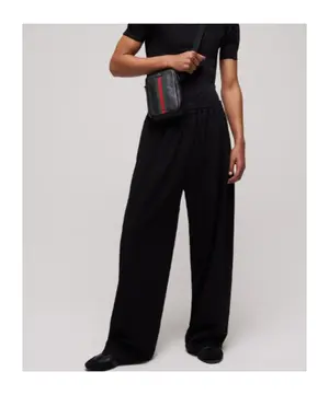 Gucci Wool Twill Wide Leg Leisure Pants