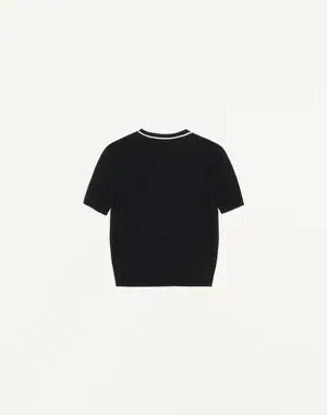 Valentino Garavani Crewneck Short-sleeved Jumper - Black