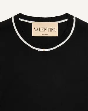 Valentino Garavani Crewneck Short-sleeved Jumper - Black