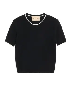 Valentino Garavani Crewneck Short-sleeved Jumper - Black