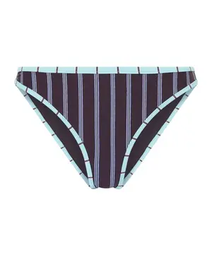 Staud Coto Striped Bikini Briefs - Black