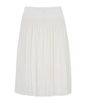 RÓHE Pleated Midi Skirt - White