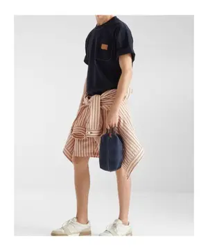 Fendi Lui Striped Toiletry Bag - Blue
