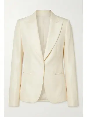 Gucci Fine Silk Faille Blazer - Light Yellow