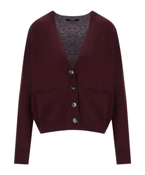 Max Mara V-neck Button-front Cardigan - Red