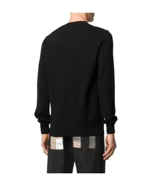 Play Comme Des Garcon Comme Des Garçons Play V-neck Knit Jumper With Heart Appliqu