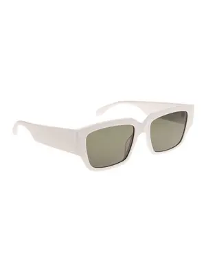 Alexander McQueen Rectangle Frame Sunglasses With Logo Print
