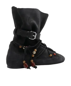 Isabel Marant Étoile Letiz Buckle-detailed Lace-up Ankle Boots - Black