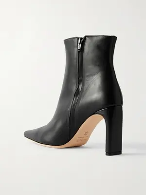 Staud Wally Leather Ankle Boots - Black