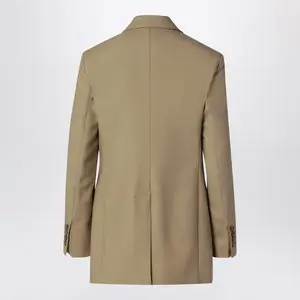 Max Mara Tailored Double Breasted Long Sleeve Suit Jacket - Light Brown