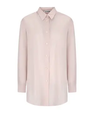 JIL SANDER Oversized Shirt With Classic Collar - Pink
