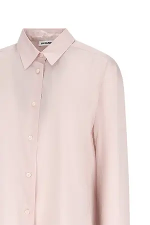JIL SANDER Oversized Shirt With Classic Collar - Pink