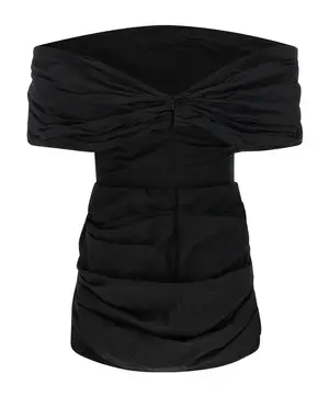 Magda Butrym Off-the-shoulder Ruched Mini Dress
