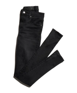 Gucci High-rise Skinny Jeans With Split Hem - Black