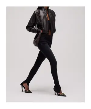 Gucci High-rise Skinny Jeans With Split Hem - Black