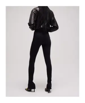 Gucci High-rise Skinny Jeans With Split Hem - Black