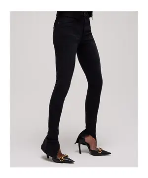 Gucci High-rise Skinny Jeans With Split Hem - Black