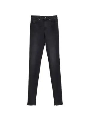 Gucci High-rise Skinny Jeans With Split Hem - Black