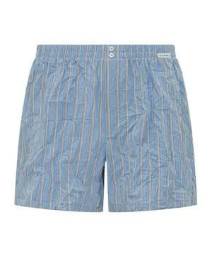 Dolce & Gabbana Crinkled Striped Boxer Shorts - Blue