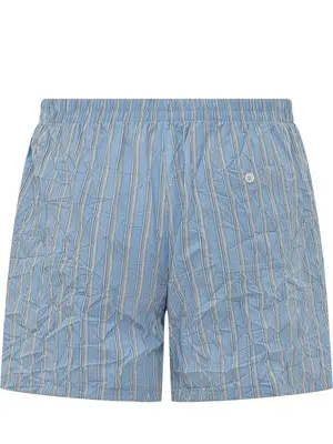 Dolce & Gabbana Crinkled Striped Boxer Shorts - Blue
